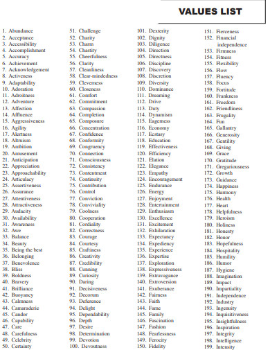30+ Company Values Examples in PDF | Examples