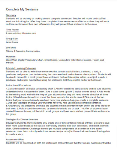 Complete Sentence - 30+ Examples, How to Create