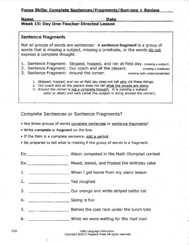 Complete Sentence - 30+ Examples, How to Create