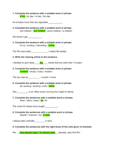 Complete Sentence - 30+ Examples, How to Create