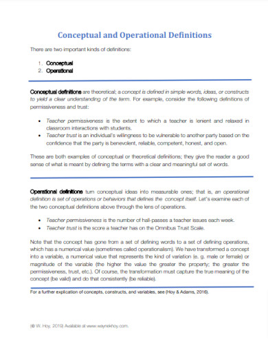 Operational Definition | Examples