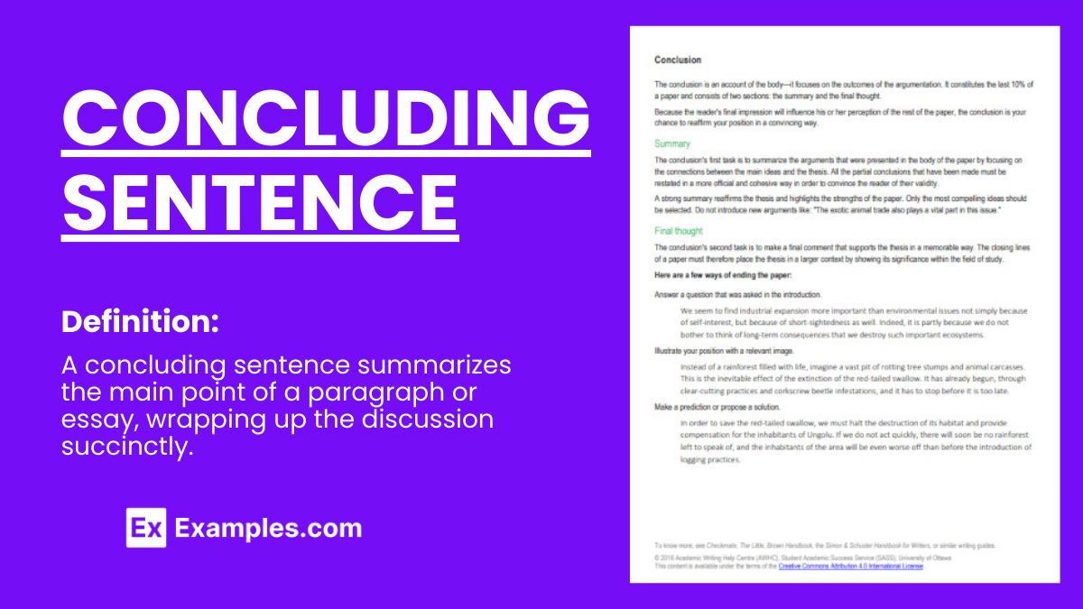 What Is An Exle Of A Closing Sentence Infoupdate