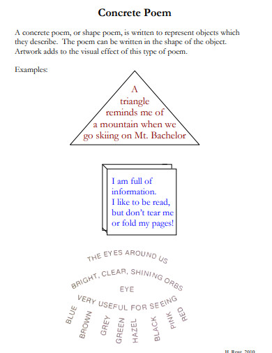 Concrete Poem | Examples