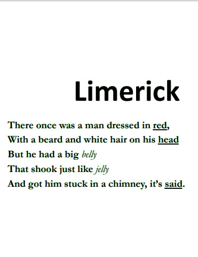30+ Limerick Poem Examples in PDF | Examples