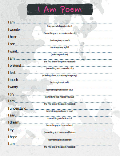 30+ I am Poem Examples | Examples
