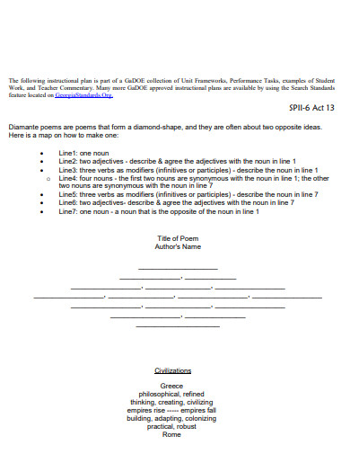 30+ Diamante Poem Examples in PDF | Examples