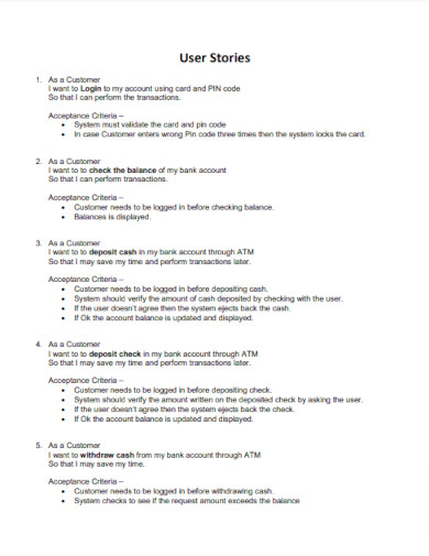 User Stories - 34+ Examples, Format, How to Write, PDF