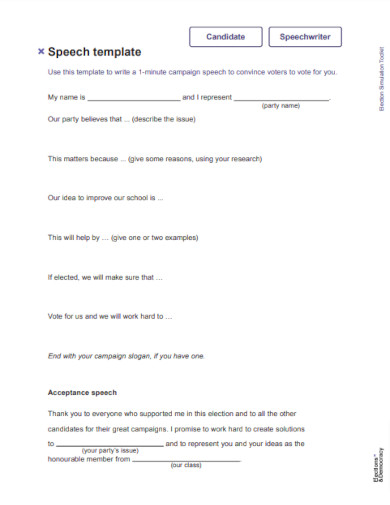 19+ Election Speech - Examples, PDF | Examples