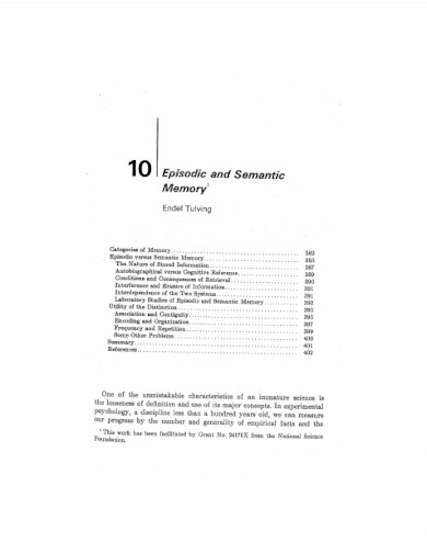 19+ Semantic Memory - Examples, PDF, Google Docs | Examples