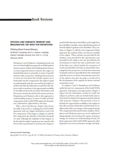 19+ Semantic Memory - Examples, PDF, Google Docs | Examples