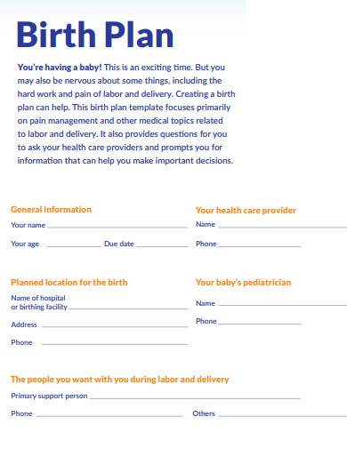30+ Birth Plan Examples in Google Docs | Word | Apple Pages | PDF ...