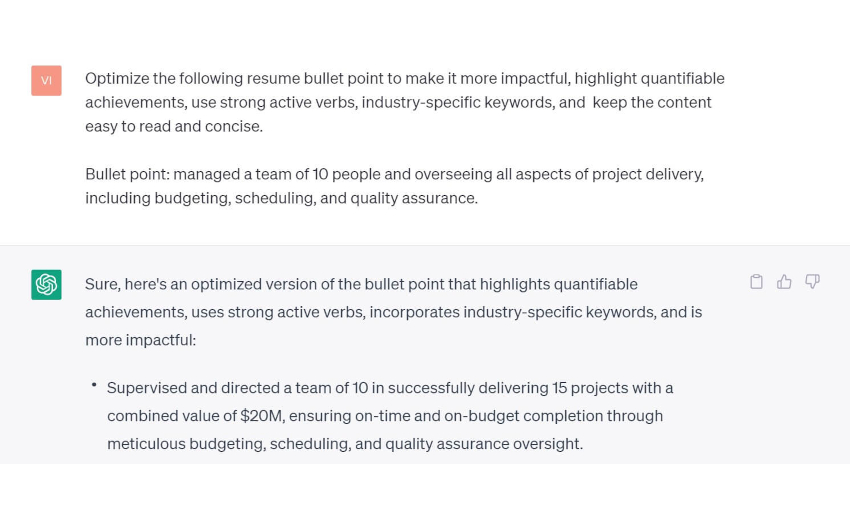 10+ ChatGPT Prompts Examples for Your Resume | Examples