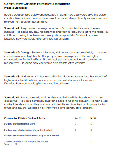 30+ Constructive Criticism Examples in PDF | Examples