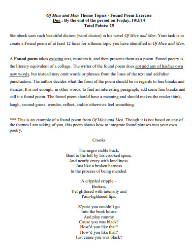 30+ Found Poem Examples in PDF | Examples