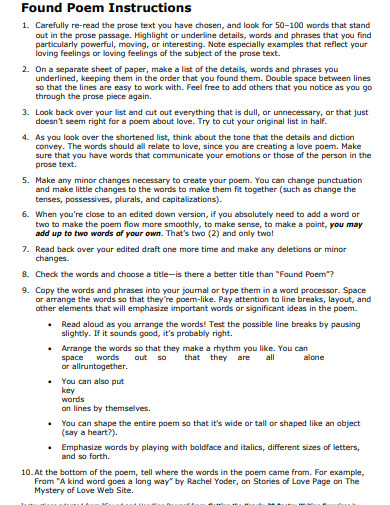 30+ Found Poem Examples in PDF | Examples