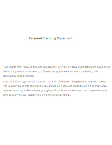 30+ Personal Brand Statement Examples in PDF | Examples