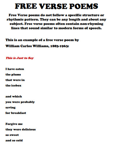 30+ Free Verse Poem Examples | Examples