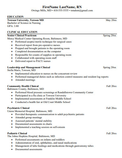 30+ Nursing Resume Examples in PDF | Examples