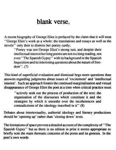 30+ Blank Verse Examples in PDF, Doc | Examples