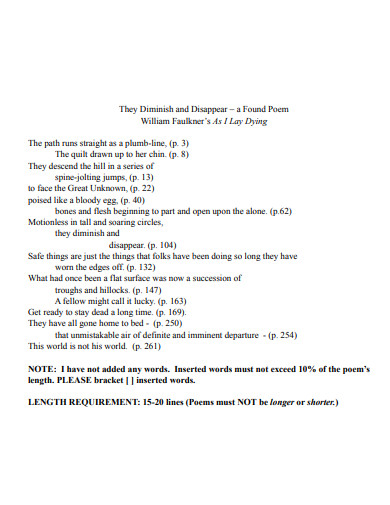 30+ Found Poem Examples in PDF | Examples