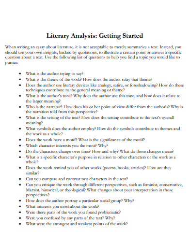 30+ Literary Analysis Examples PDF | Google Docs | Pages | DOC | Examples