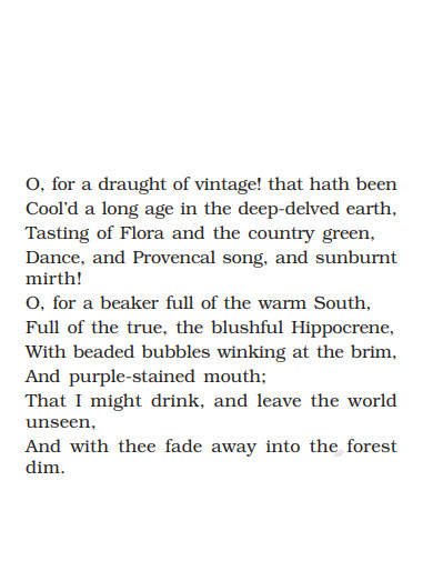 Ode Poem - 30+ Examples, Format, How to Write, PDF