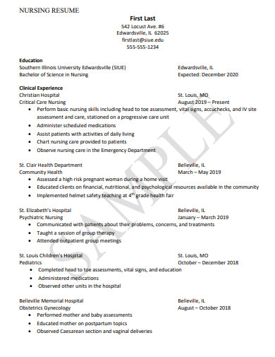 30+ Nursing Resume Examples in PDF | Examples