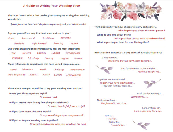 24+ Unique Wedding Vows - Examples, PDF | Examples