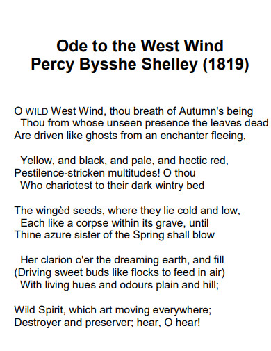 Ode Poem - 30+ Examples, Format, How to Write, PDF