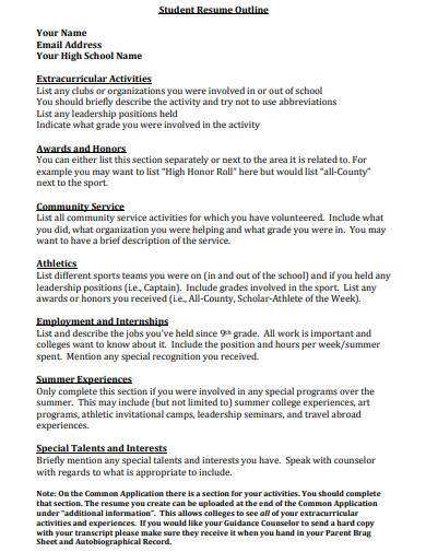 High School Students Resume - 30+ Examples, Word, Google Docs, Apple ...