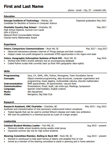 High School Students Resume - 30+ Examples, Word, Google Docs, Apple ...