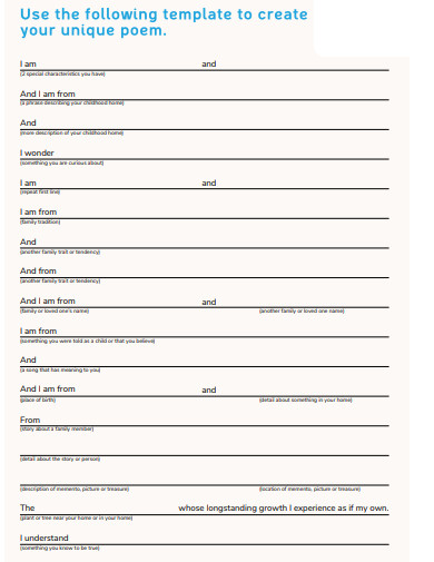 30+ I am Poem Examples | Examples