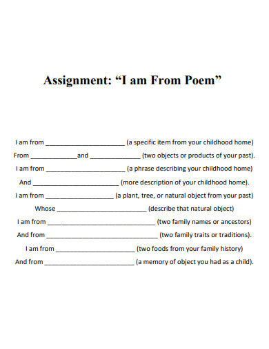 I Am from Poem - 30+ Examples, Format, How to Write, PDF
