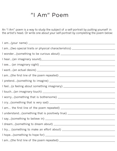 30+ I am Poem Examples | Examples