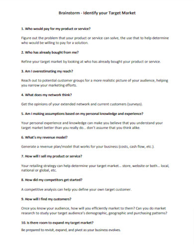 34+ Target Market - Example, PDF | Examples