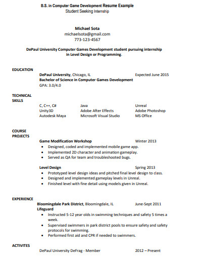 30+ Student Resumes Examples in Apple Pages, Word, PDF, PSD, Publisher ...