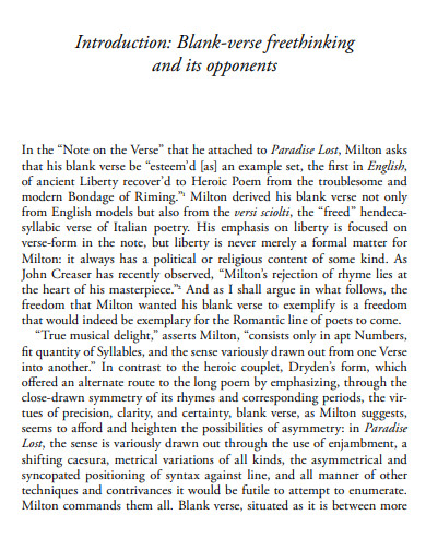 30+ Blank Verse Examples in PDF, Doc | Examples