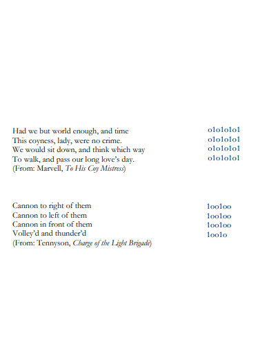 30+ Meter Poem Examples in PDF | Examples