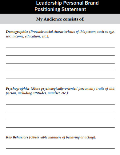 30+ Personal Brand Statement Examples in PDF | Examples