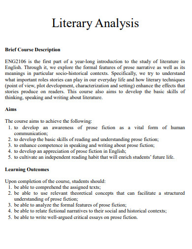 30+ Literary Analysis Examples PDF | Google Docs | Pages | DOC | Examples