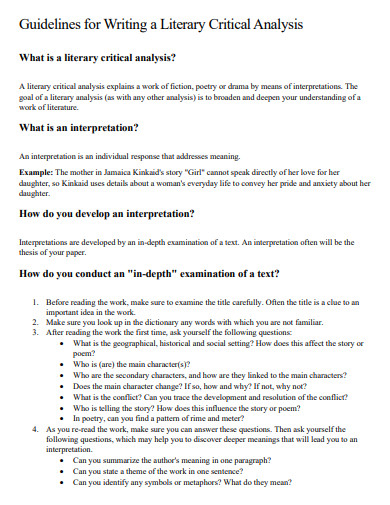 30+ Literary Analysis Examples PDF | Google Docs | Pages | DOC | Examples