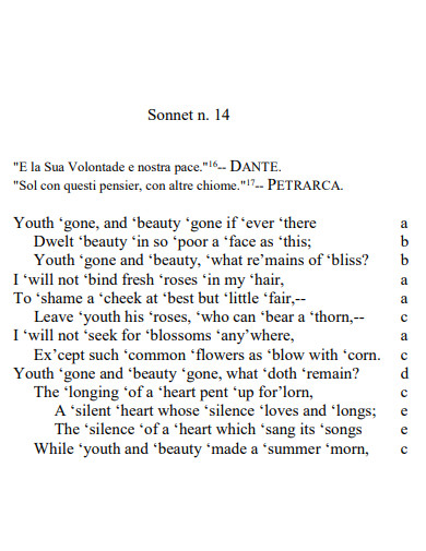 30+ Sonnet Poem Examples in PDF | Examples