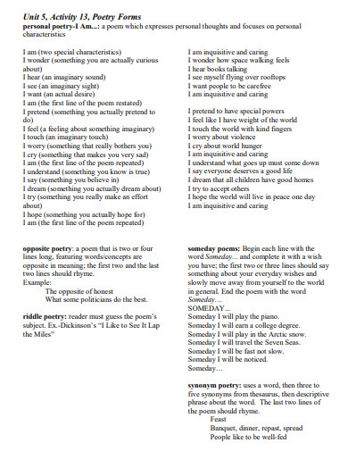 30+ Lyric Poem Examples in PDF, Google Docs | Examples