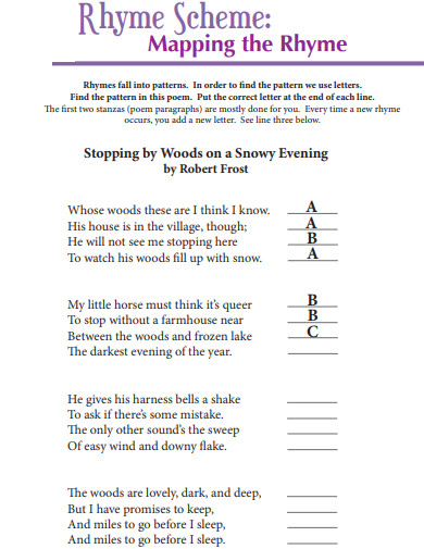 28+ Rhyme Scheme Examples in PDF | Examples