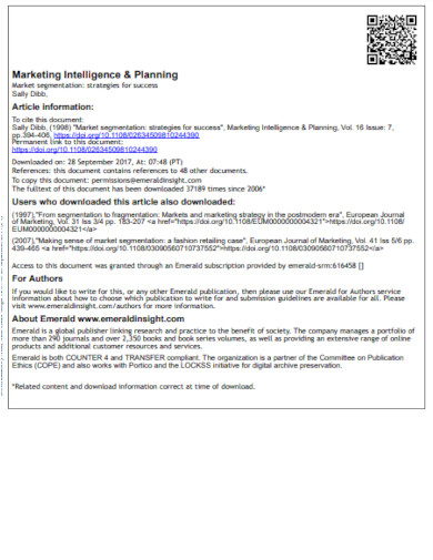 34+ Market Segmentation - Examples, PDF | Examples