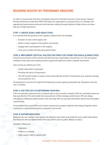 36+ Key Performance Indicators - Examples, PDF | Examples