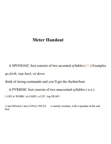 30+ Meter Poem Examples in PDF | Examples