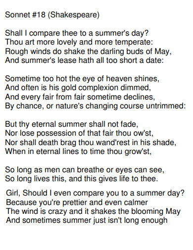 30+ Sonnet Poem Examples in PDF | Examples