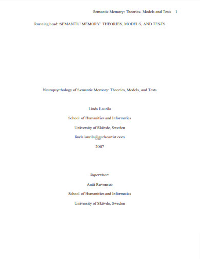 19+ Semantic Memory - Examples, PDF, Google Docs | Examples