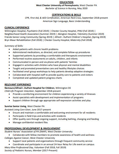 30+ Nursing Resume Examples in PDF | Examples
